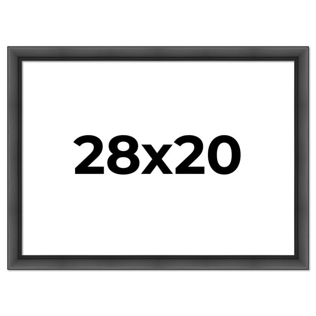 28x20 Frame Black Solid Wood Picture Frame - Complete Modern Photo ...