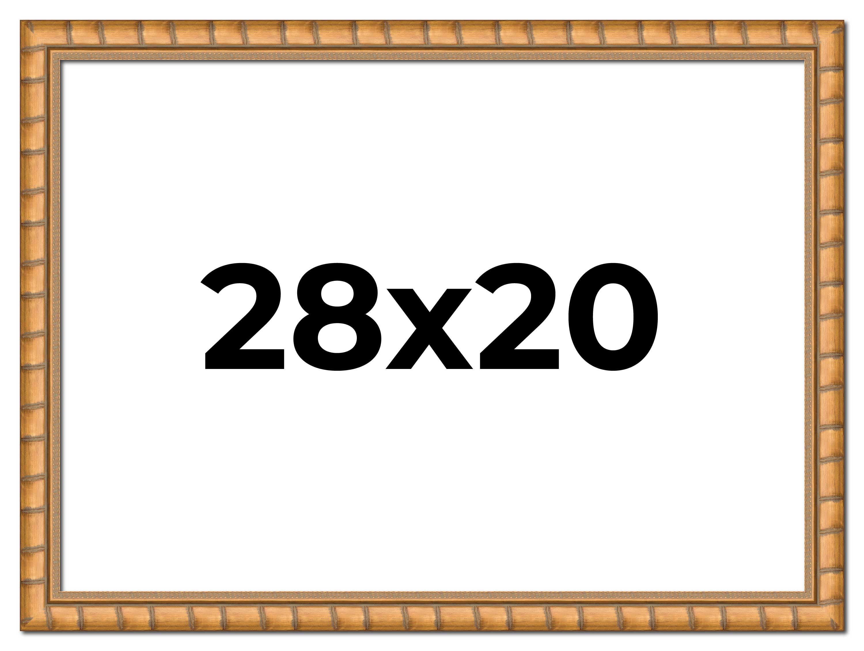 28x20 Frame Gold Real Wood Picture Frame Width 1.5 inches | Interior ...