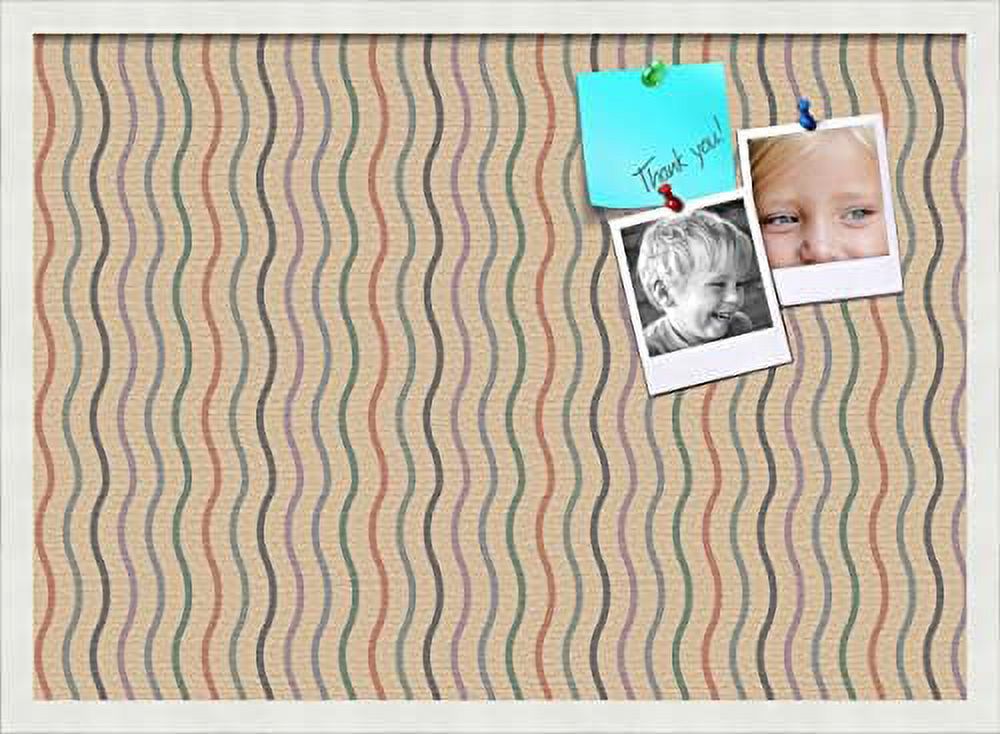 28x20 inch cork bulletin board. this decorative framed pin board comes ...