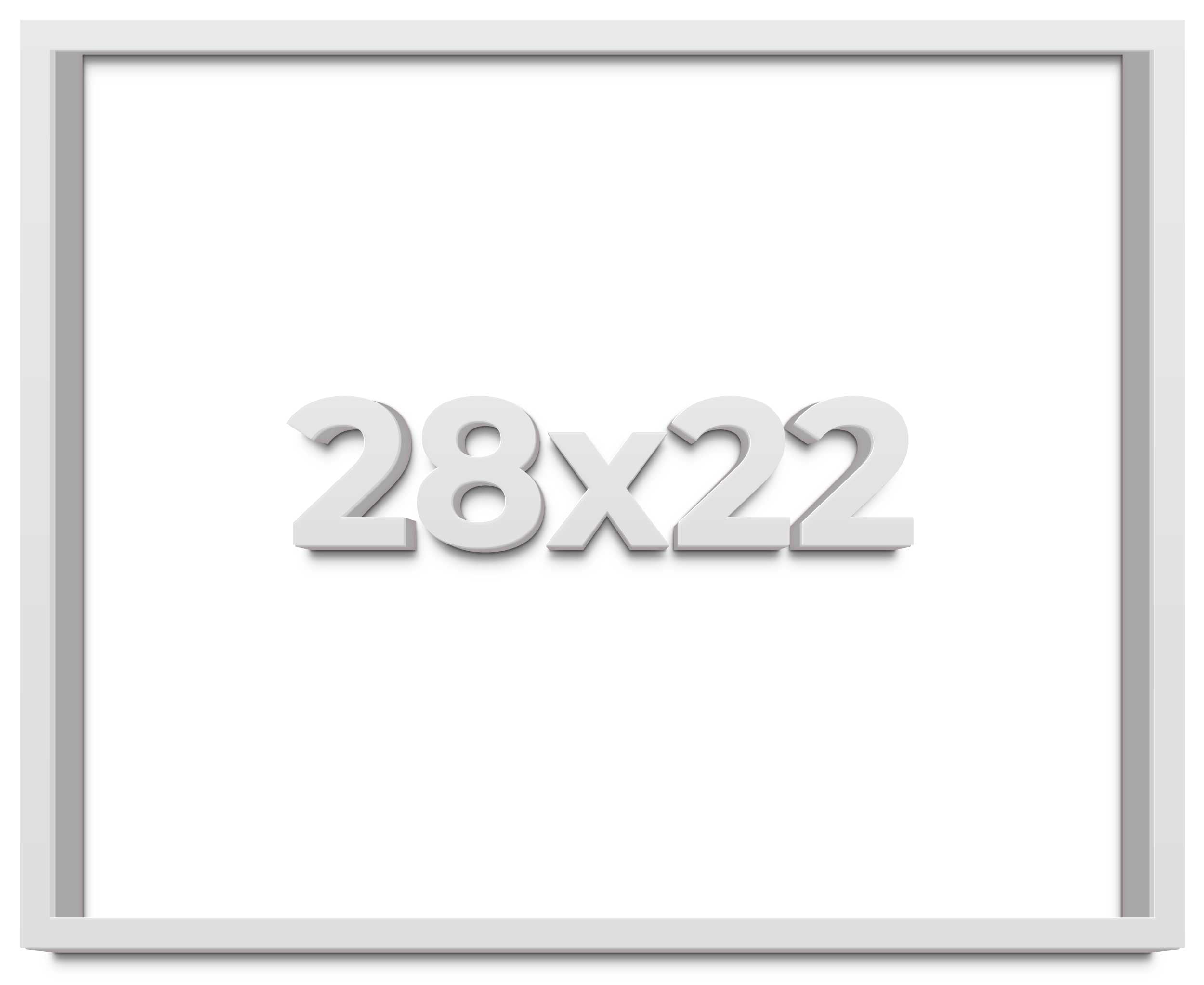 28x22 White Shadowbox Frame - Interior Size 28x22 by 1.5 Inches - Made ...