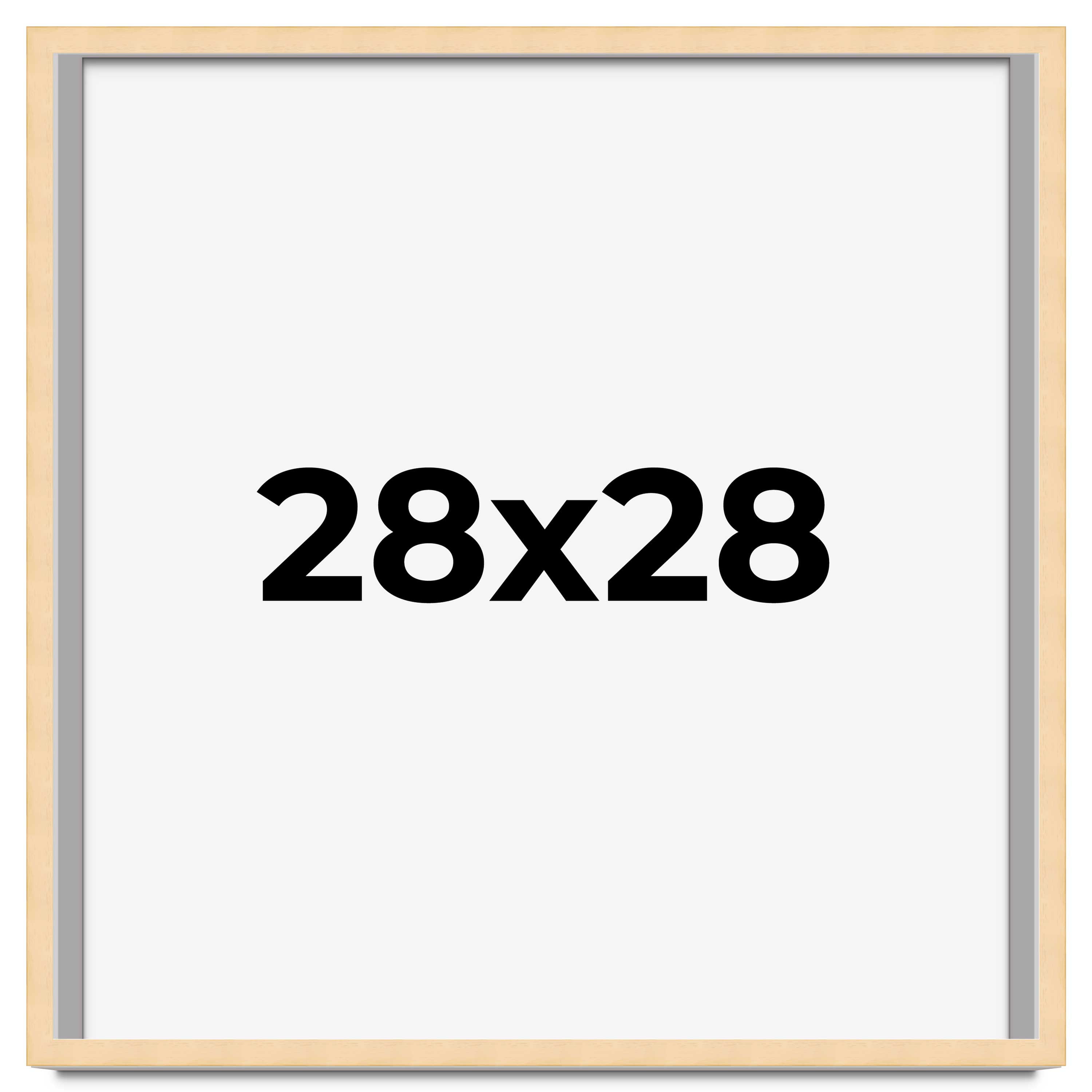 28x28 Frame Beige Real Wood Picture Frame Width 0.75 inches | Interior ...