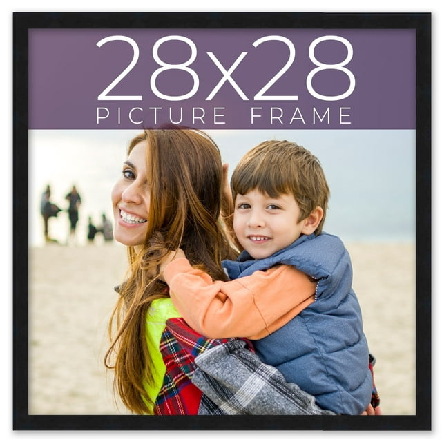28x28 Frame Black Real Wood Picture Frame Width 0.75 inches | Interior ...