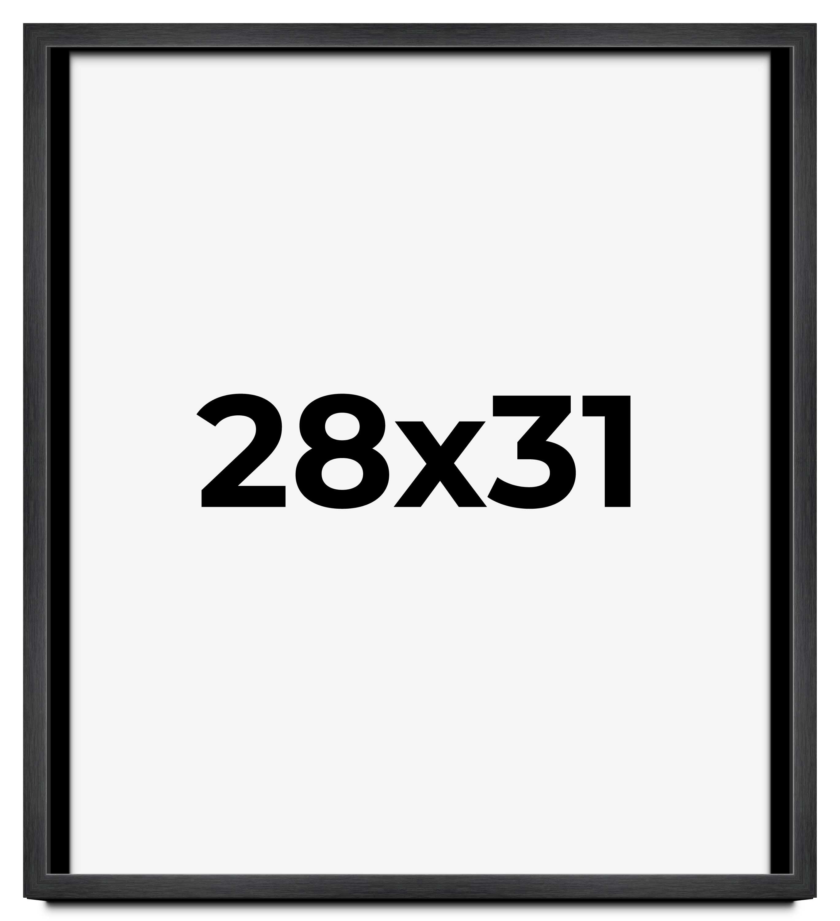 28x31 Shadow Box Frame Grey Charcoal Black | 0.875 Inches Deep | Solid ...