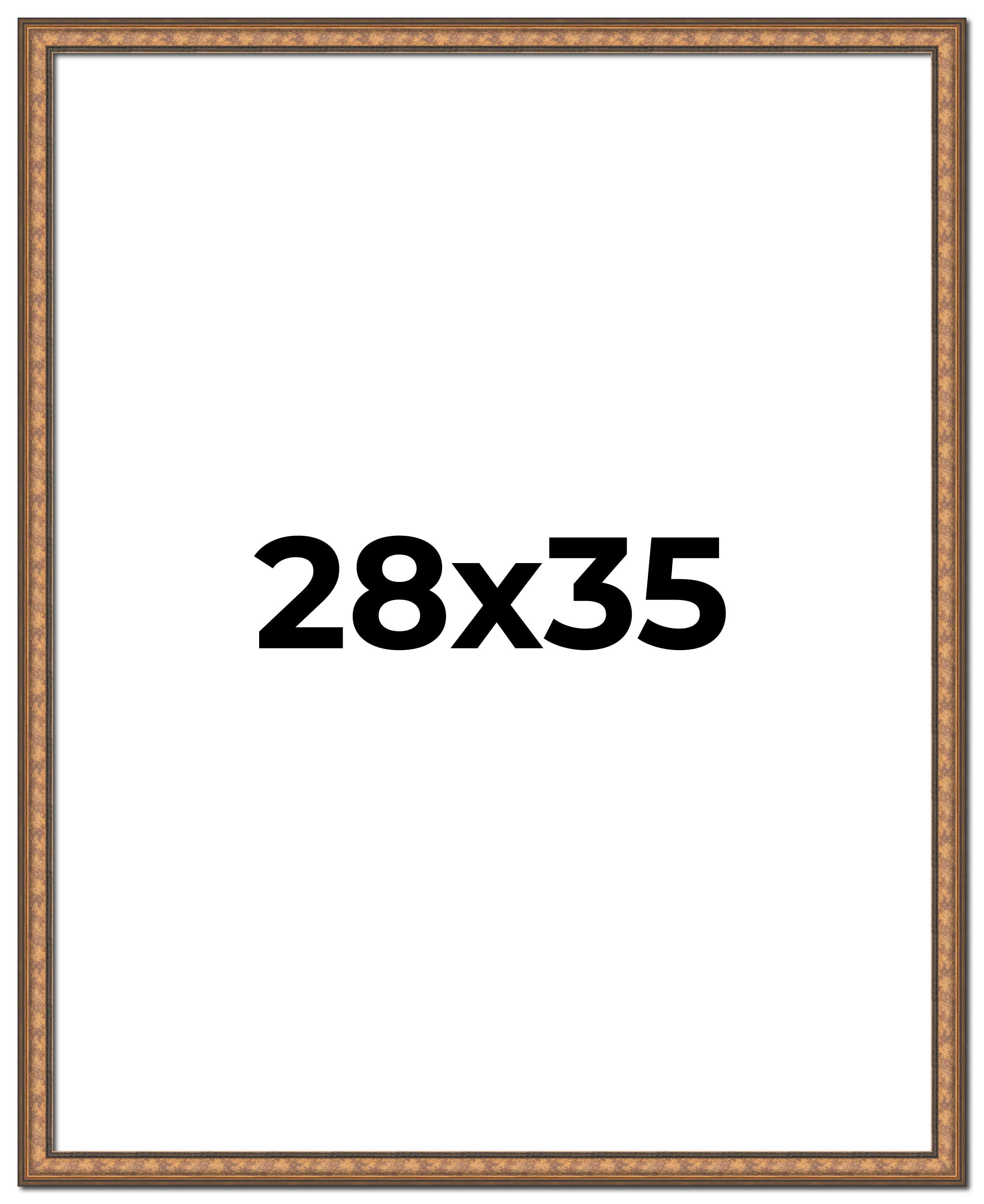 28x35 Frame Gold Real Wood Picture Frame Width 1.25 inches | Interior ...