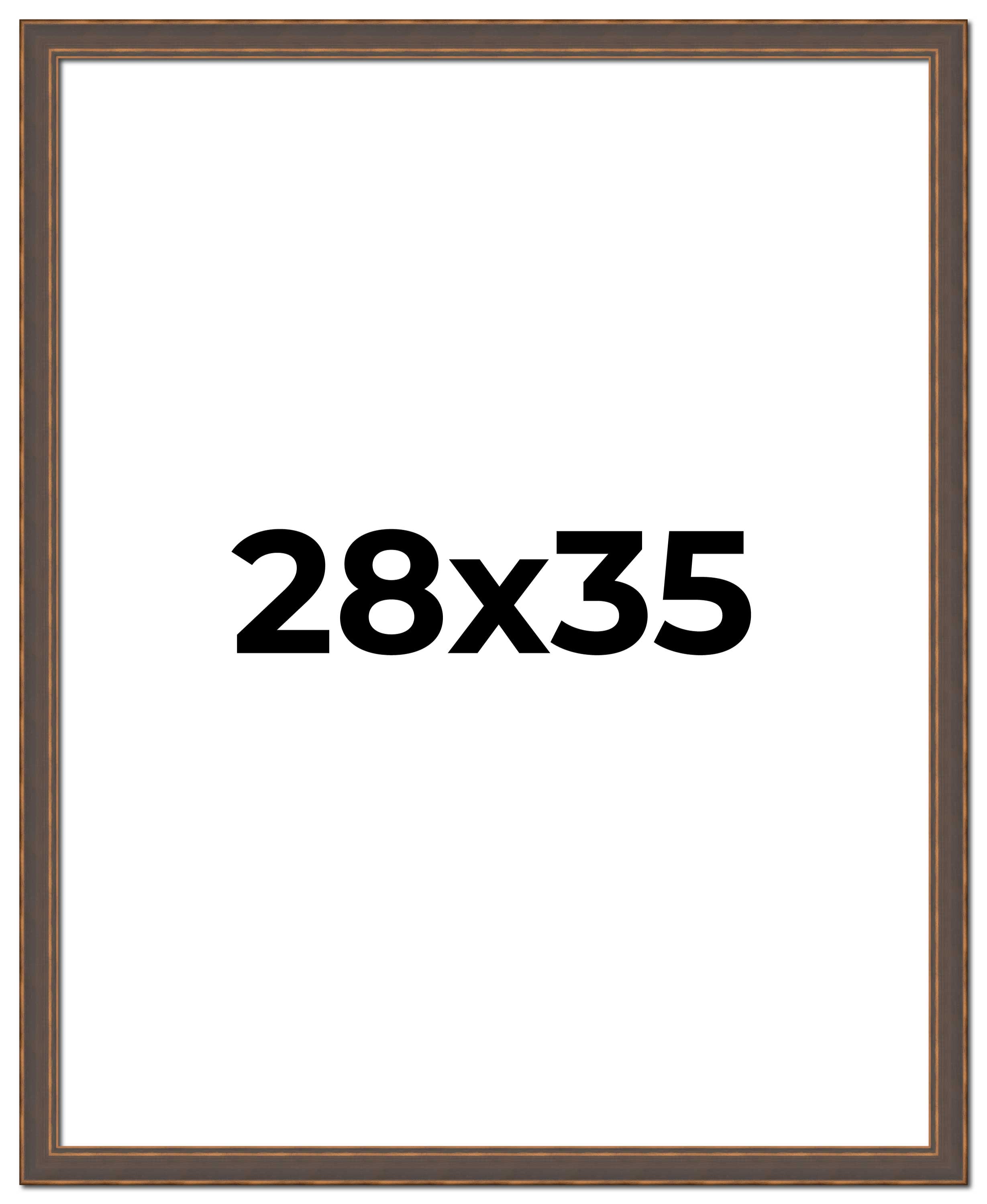 28x35 Frame Golden Caramel Solid Wood Bronze Picture Frame | 1.25 Inch ...
