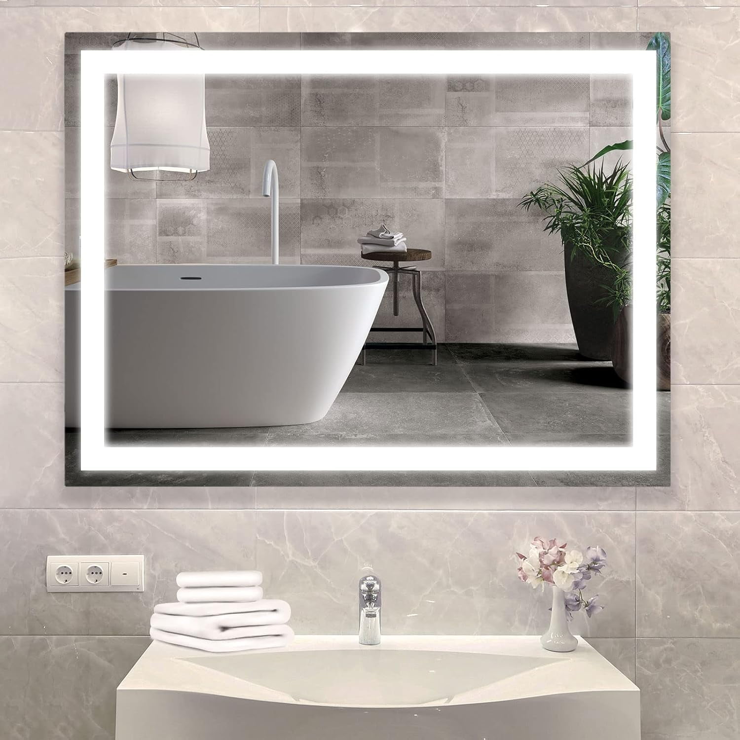 28x36 Bathroom Mirror No Touchscreen Mirror for Bathroom Vanity Large ...