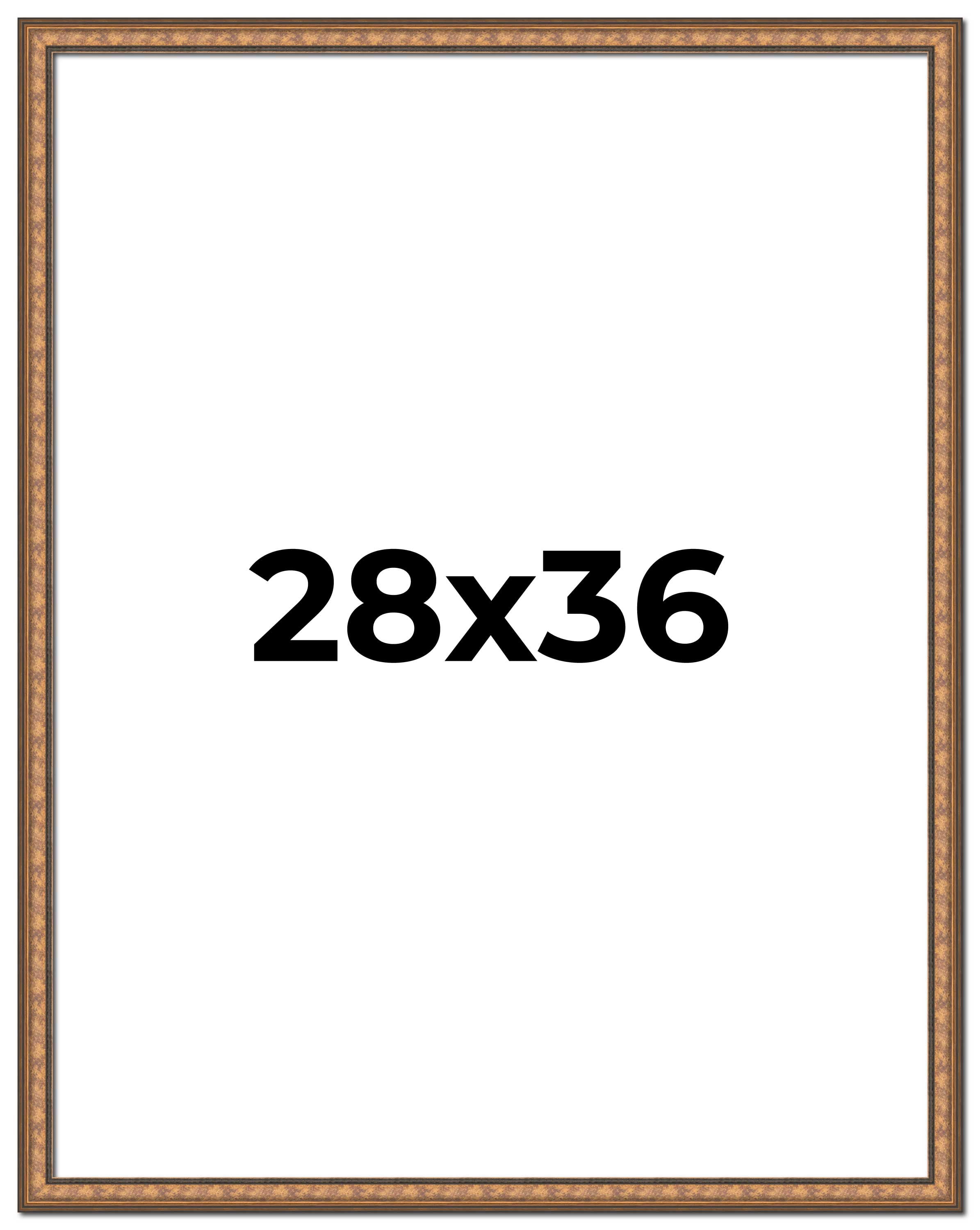 28x36 Frame Gold Real Wood Picture Frame Width 1.25 inches | Interior ...