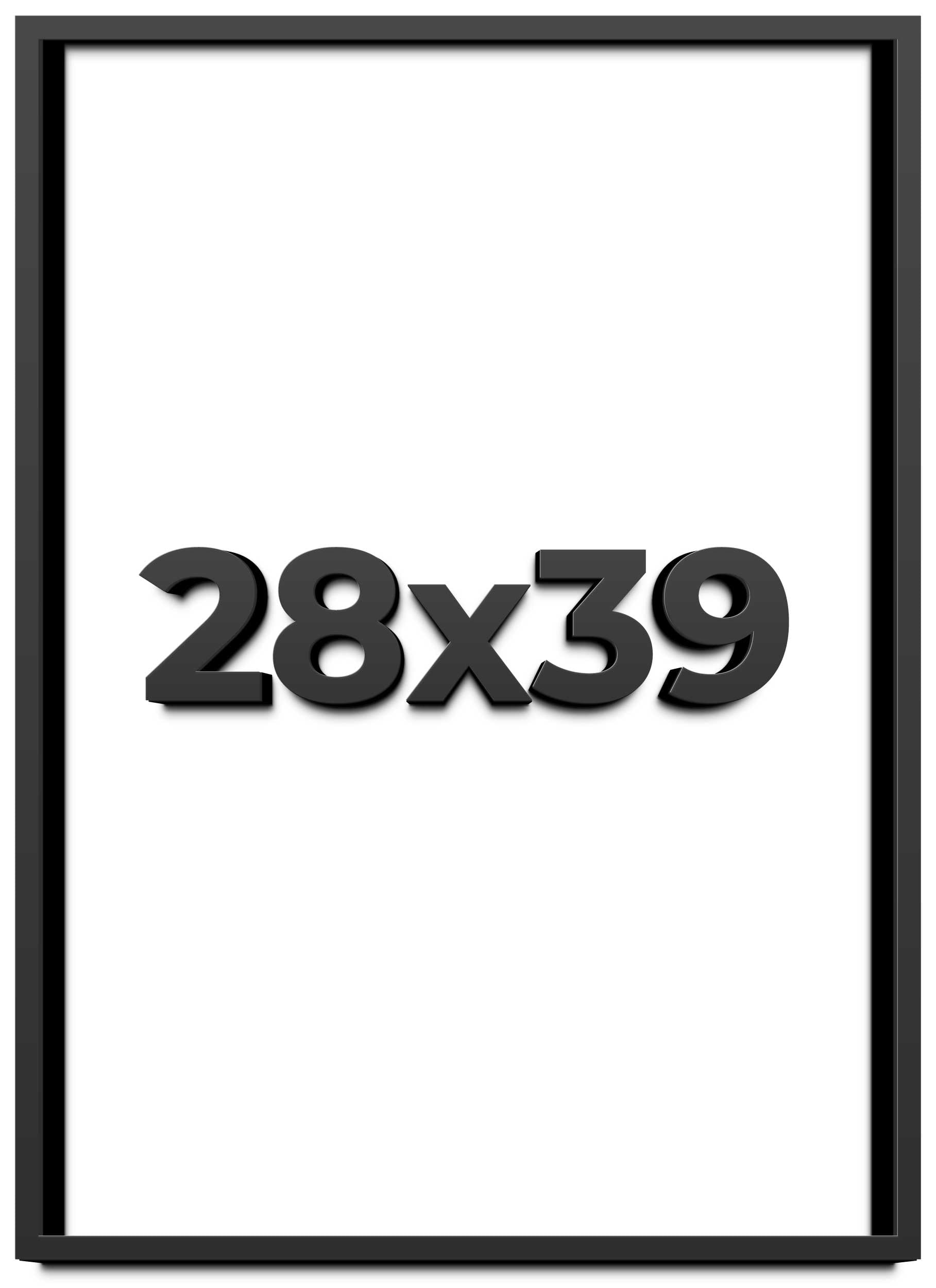 28x39 Shadow Box Frame Black | 1 inches Deep Real Wood Contemporary ...