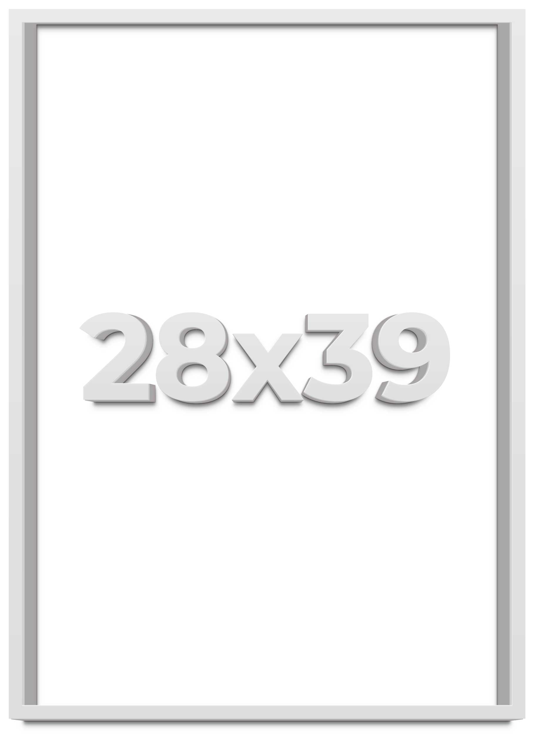 28x39 Shadow Box Frame White | 1 Inches Deep Real Wood Contemporary ...