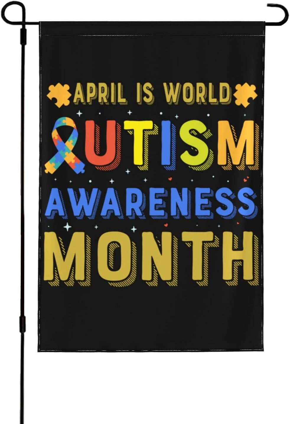 28x40 April Is Autism Awareness Month Garden Flag Double Sided Autism ...