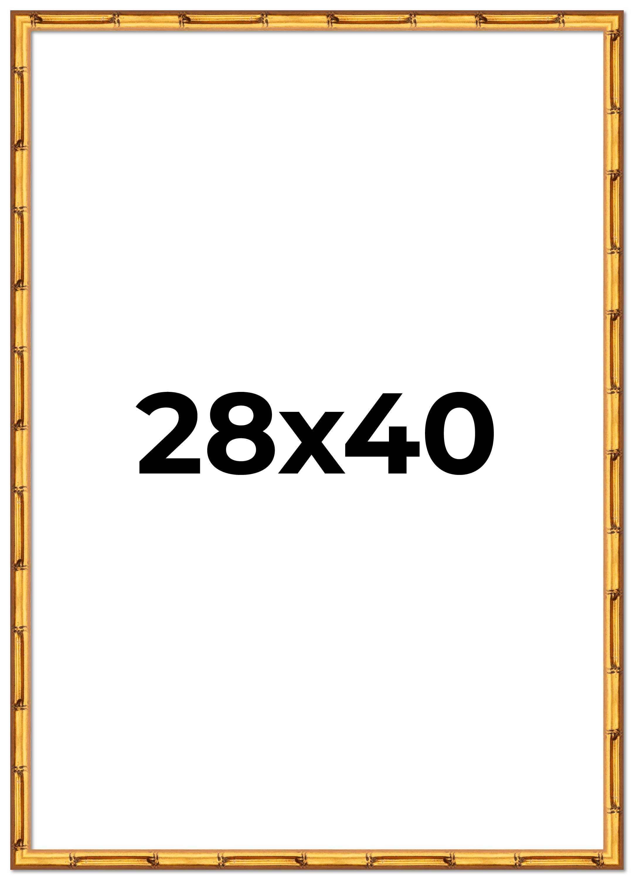 28x40 Frame Gold Bamboo Picture Frame - Complete Modern Photo Frame ...