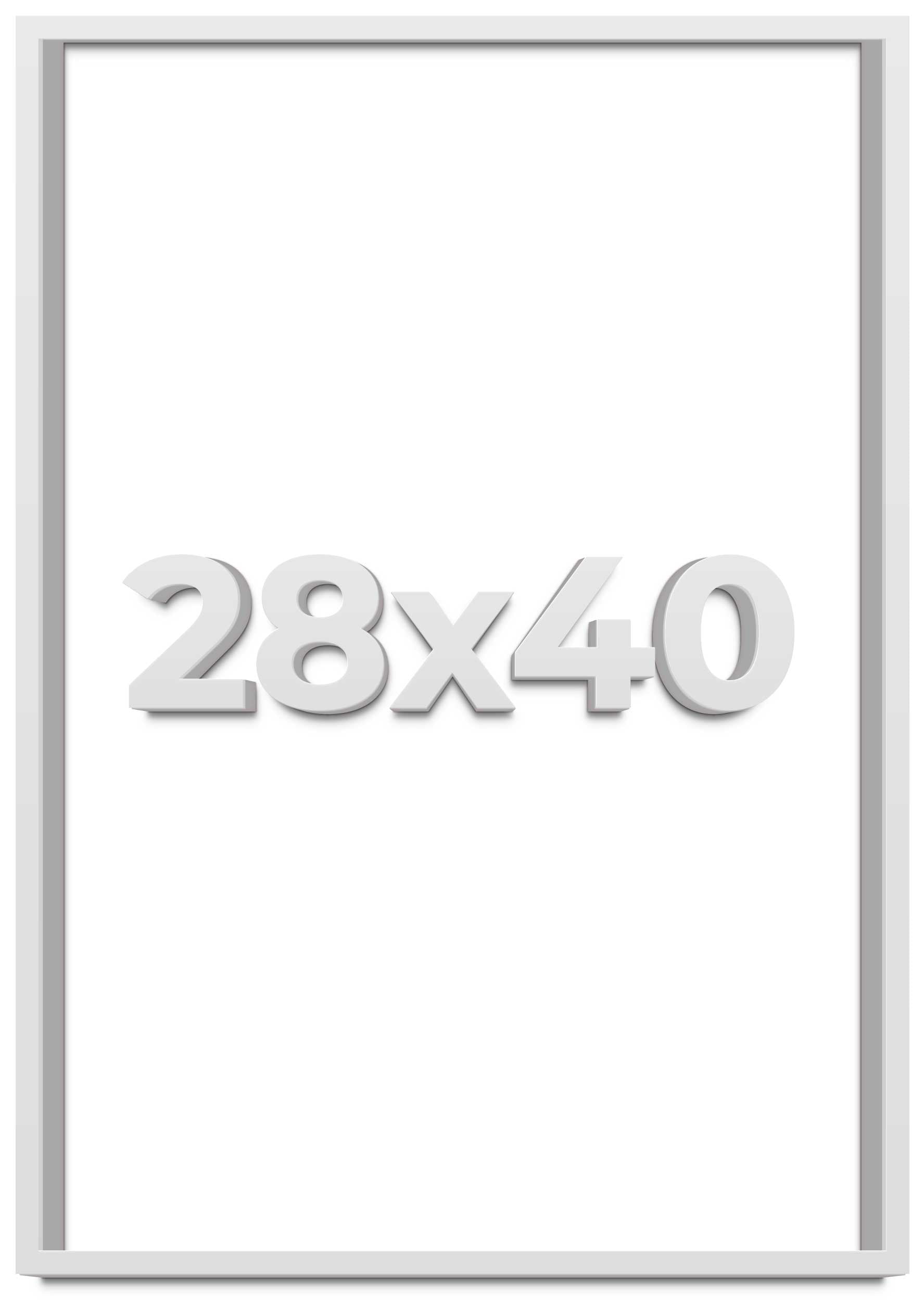28x40 Shadow Box Frame White | 1 Inches Deep Real Wood Contemporary ...