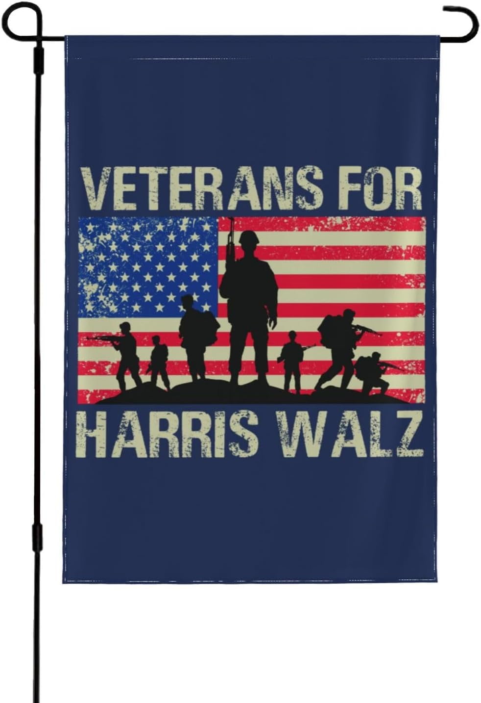 Veterans For Kamala Harris Waltz Garden Flag Outdoor Double Sided ...