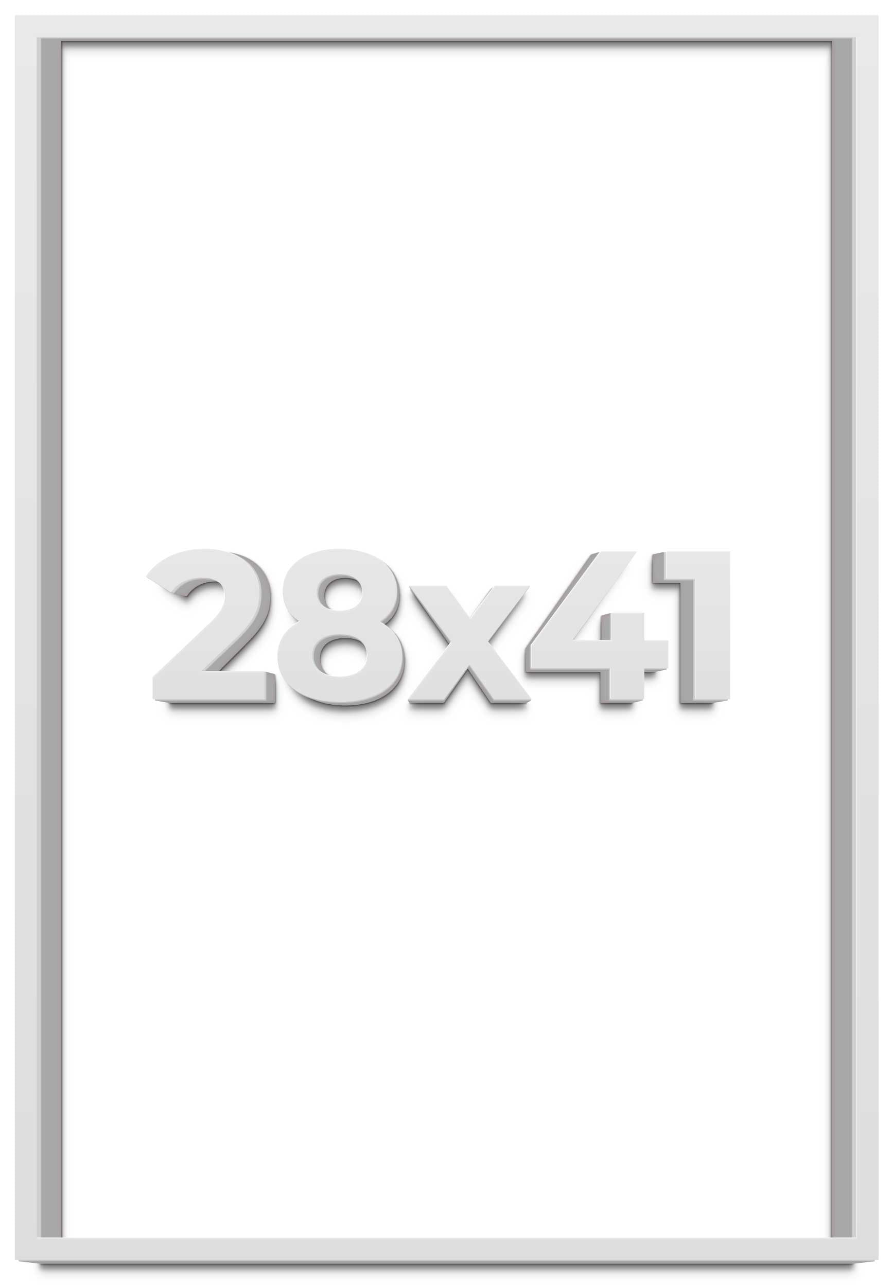 28x41 Shadow Box Frame White | 2 Inches Deep Real Wood Contemporary ...
