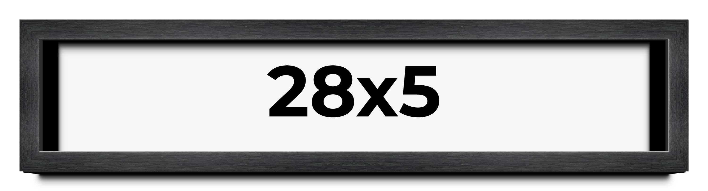 28x5 Shadow Box Frame Grey Charcoal Black | 0.875 Inches Deep | Wood ...