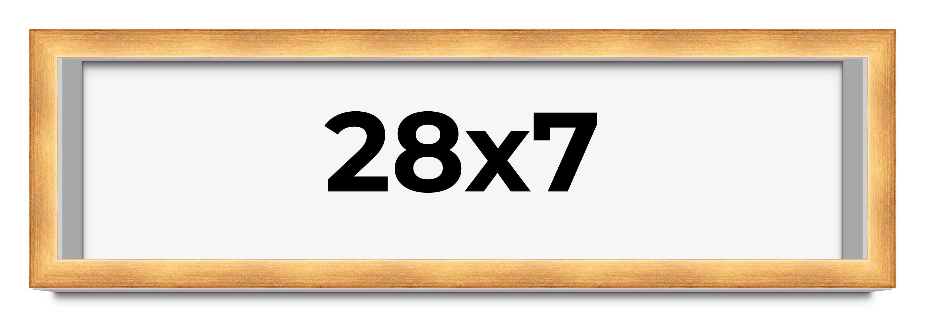 28x7 Shadow Box Bronze Cross-Brushed Display Frame | 1.625 Inches Deep ...