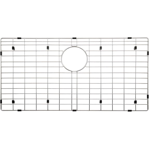 29-1/2" X 15-1/2" Sink Protector, Rear Drain with Corner Radius 3/8 ...