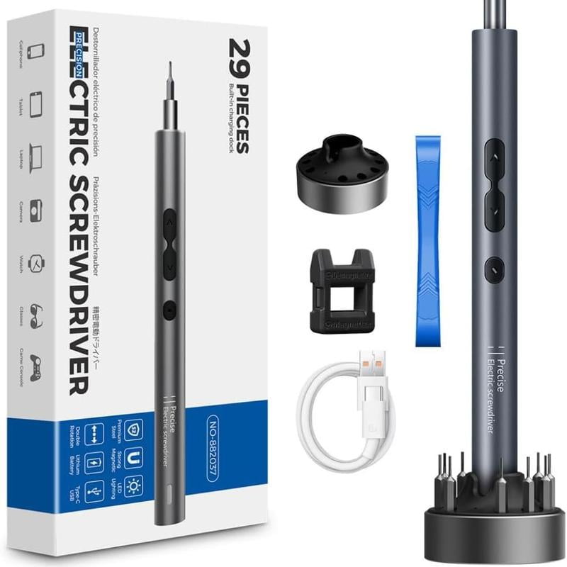 29 IN 1 Precision Electric Screwdriver Set with Charging Base,Cordless ...