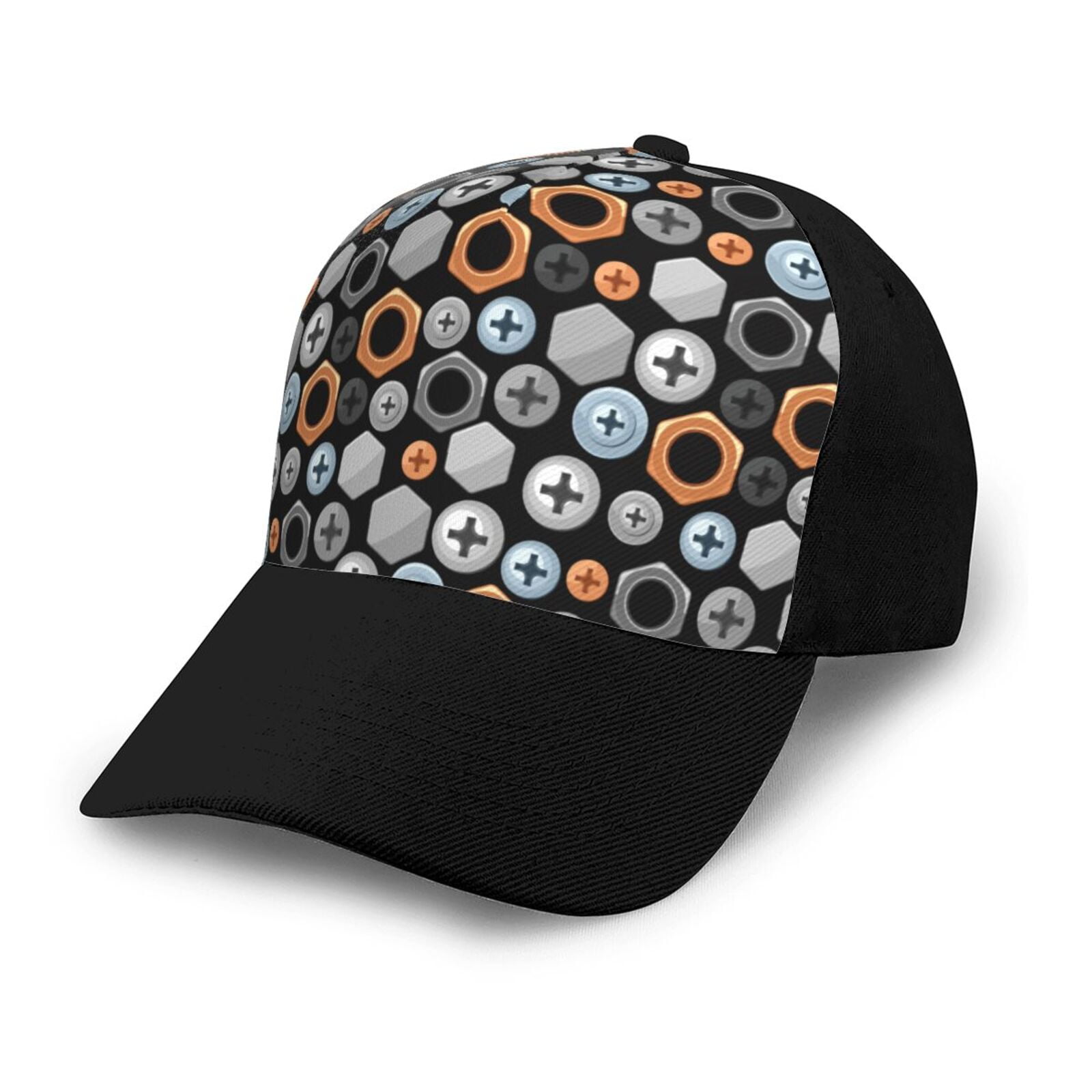 Yiaed Colorful Screws Print Baseball Cap Dad Hat Polo Style Plain Blank ...