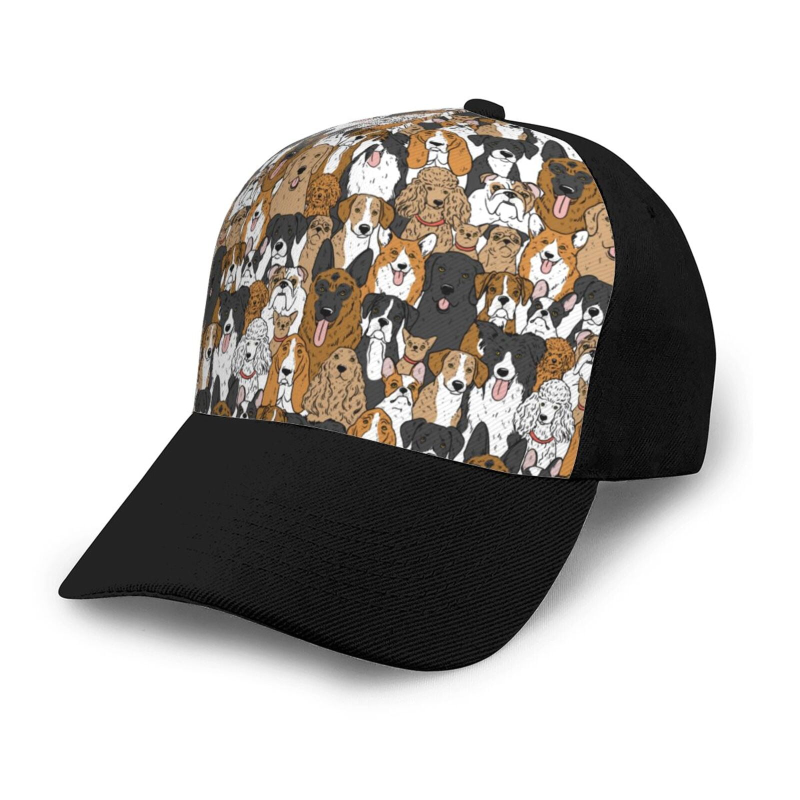 Yiaed Cute Puppy Print Baseball Cap Dad Hat Polo Style Plain Blank ...