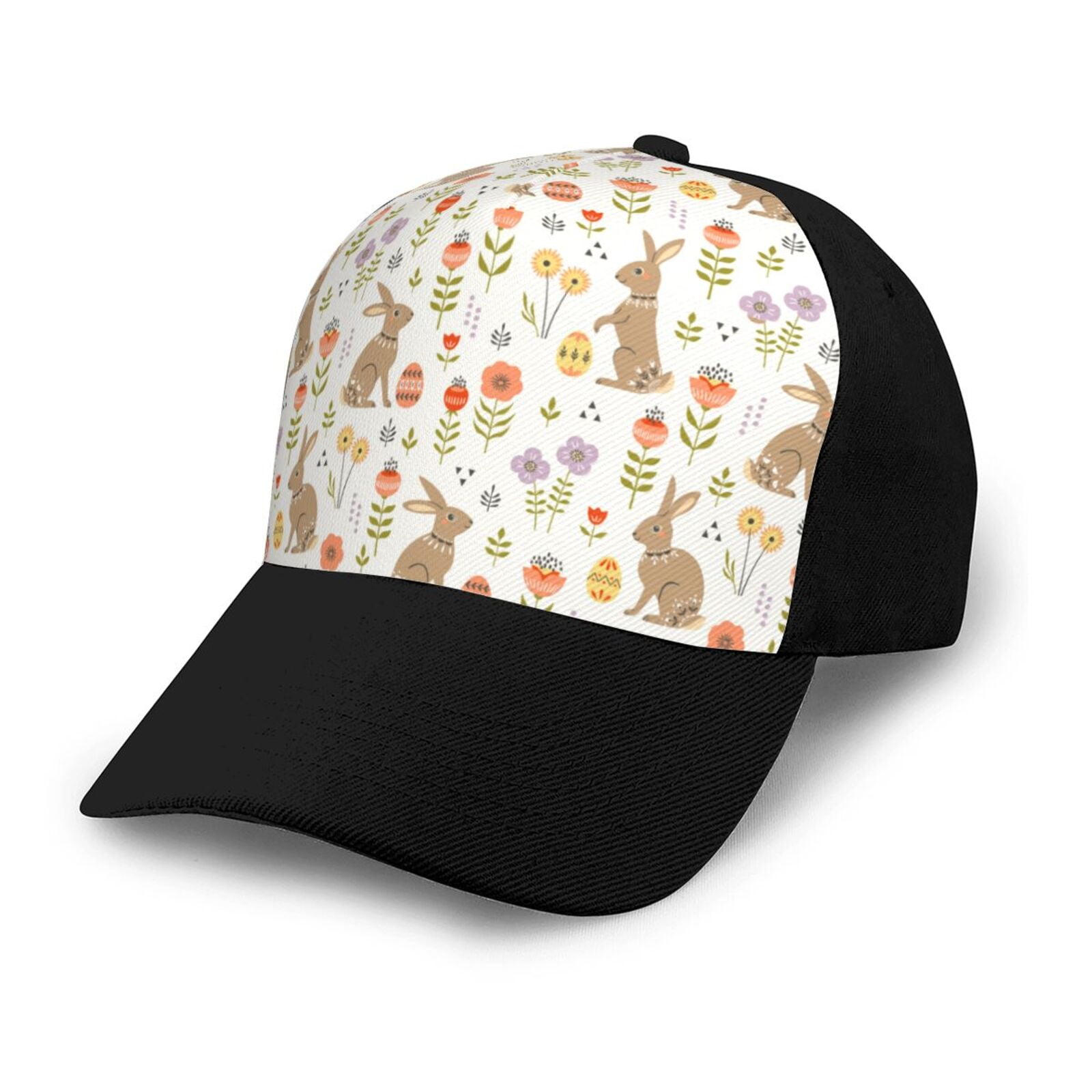 Yiaed Happy Easter Print Baseball Cap Dad Hat Polo Style Plain Blank ...