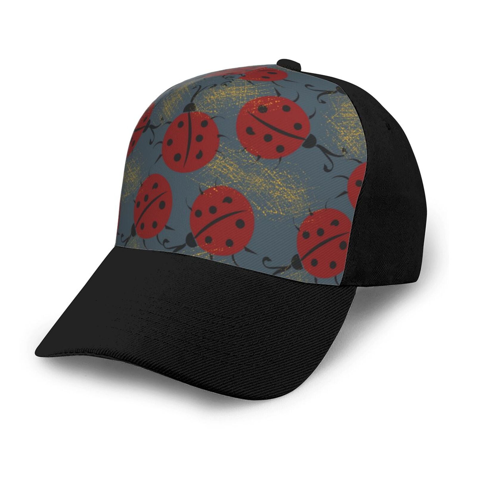 Yiaed Ladybug Print Baseball Cap Dad Hat Polo Style Plain Blank ...