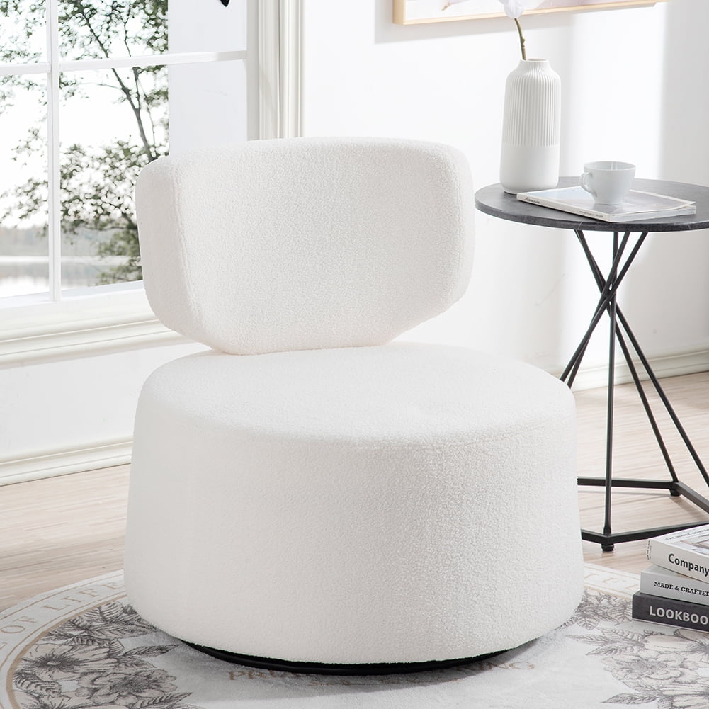 29.13" W Swivel Chair With 360° Silent Rotating Base Modern Accent ...