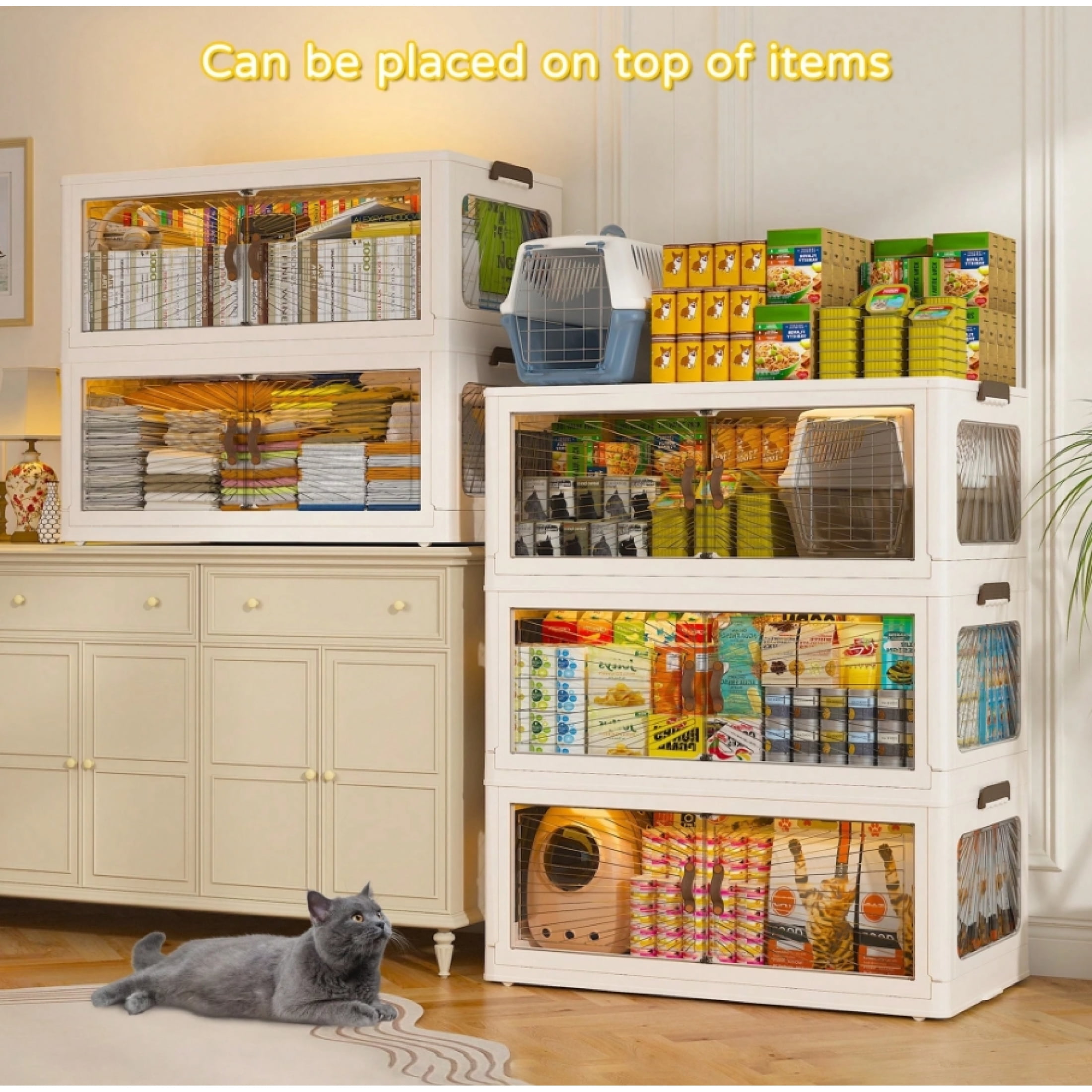 29-140GAL Stackable Storage Bins With Lids, Stackable Storage Bins With ...