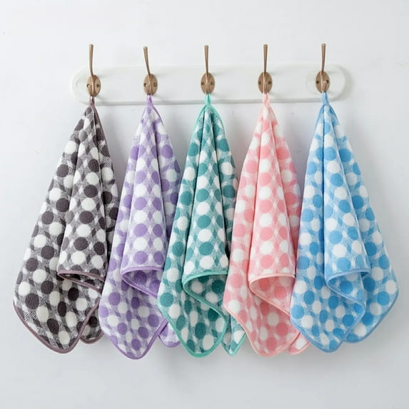 29.1x13.4in Checkerboard Coral Fleece Towel – Soft Large Quick-Dry Bath ...