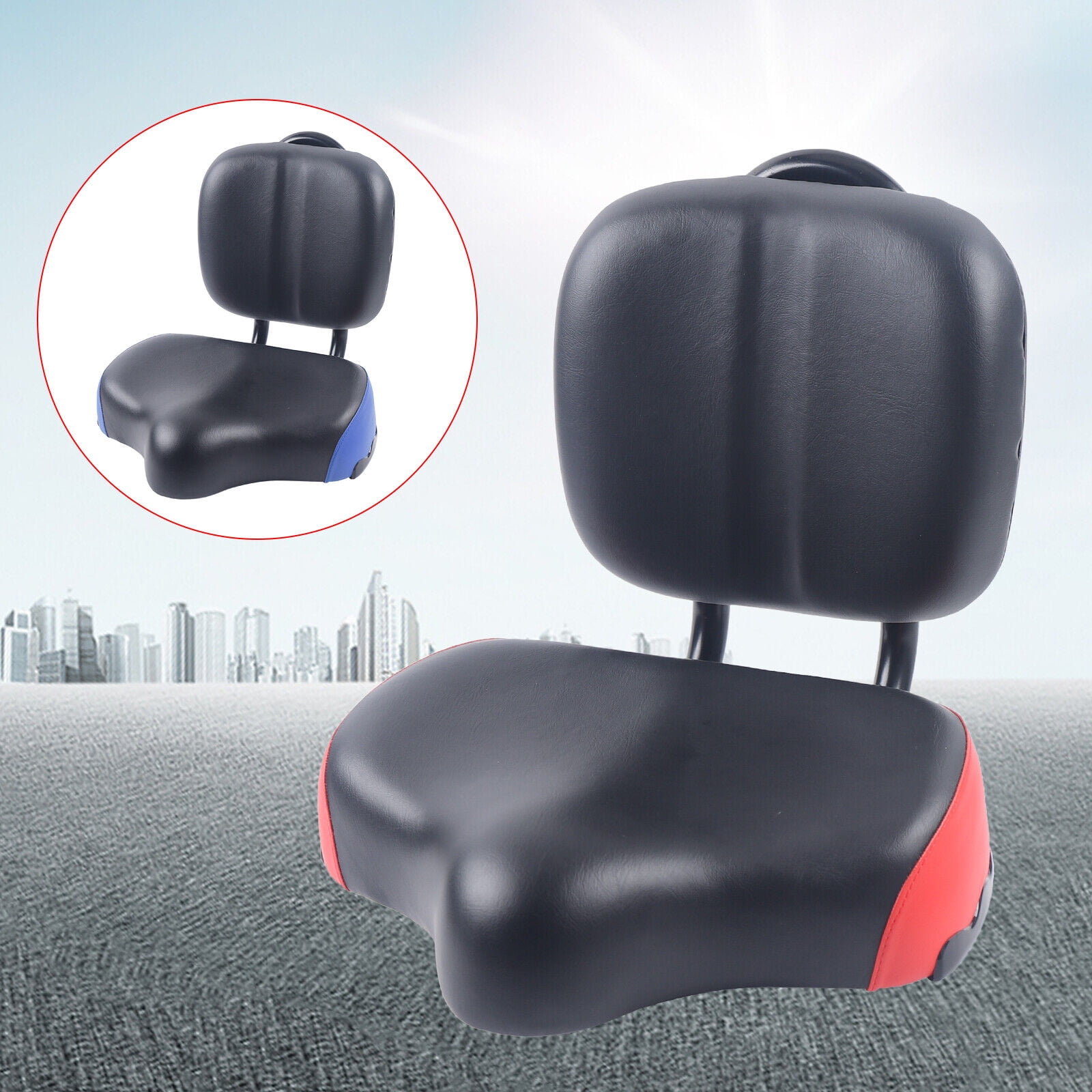 29.2*24*35cm Comfort Bike Seat W/ Backrest Saddle Bicycle Tricycle ...