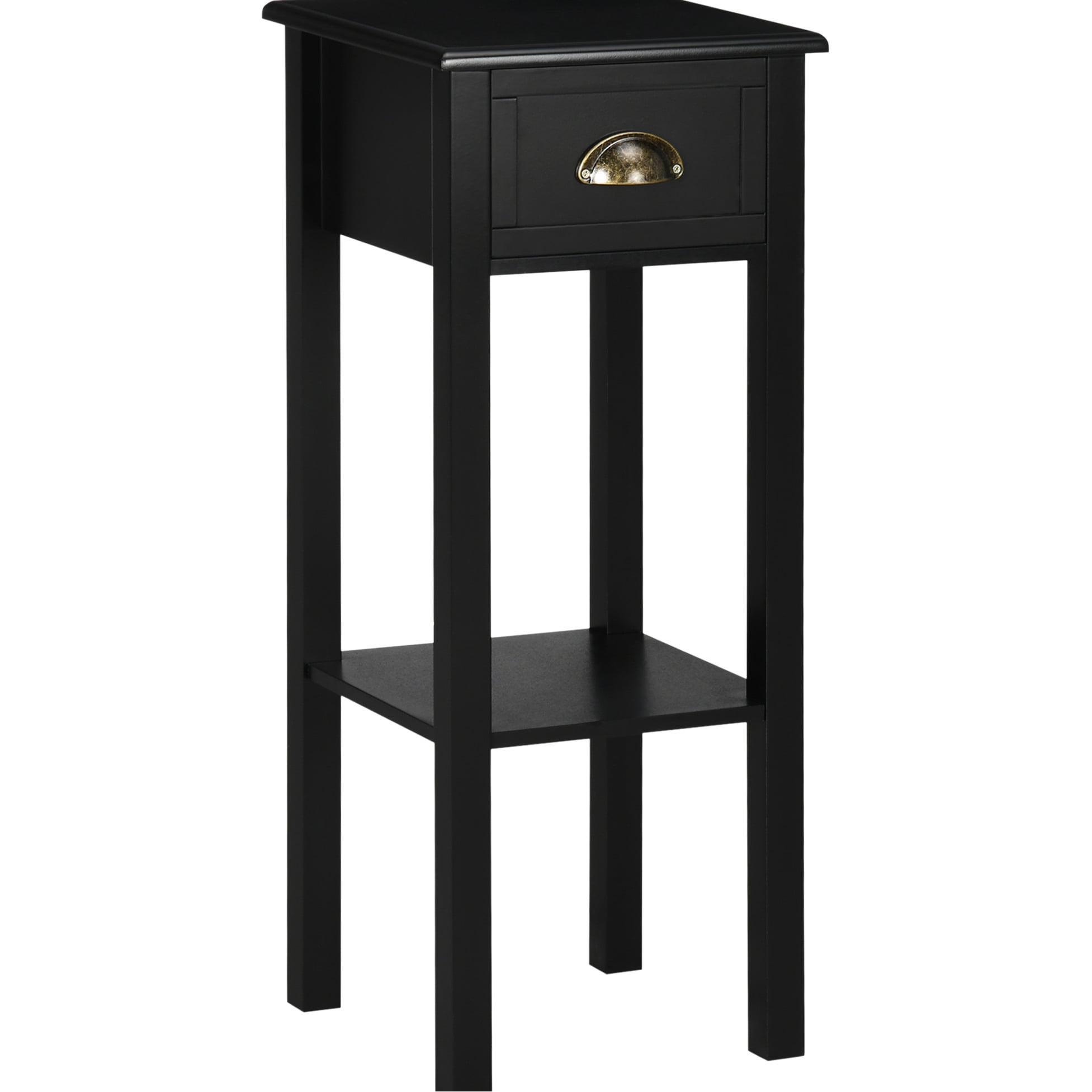 29" 2 Side Table In Black. Living Room End With Drawer. Provides ...