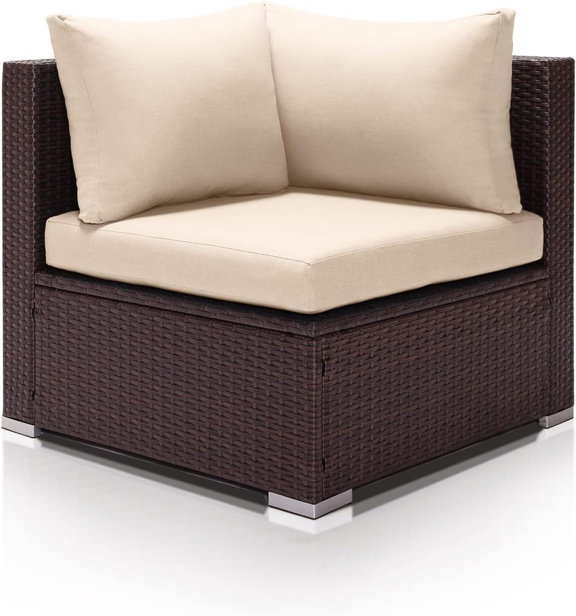 29.3" High-Back Modern Luxury Patio Corner Sofa, Outdoor Furniture ...