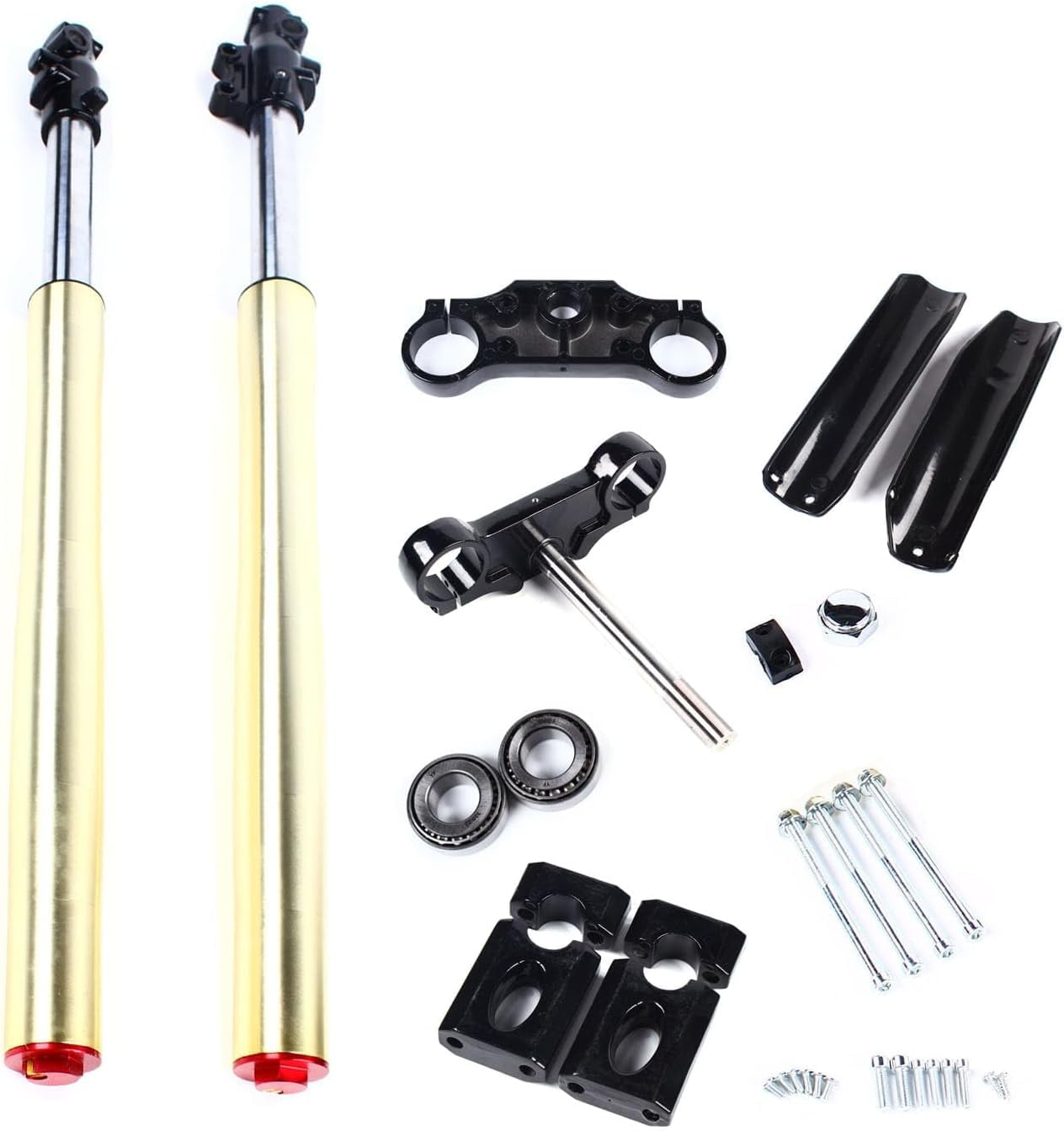 29" 45/48mm Pair Front Fork Suspension Handlebar Triple Tree Riser ...