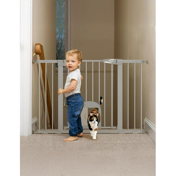 29-48" Extra Wide Gate with Adjustable Door,Easy Install /Hardware ...