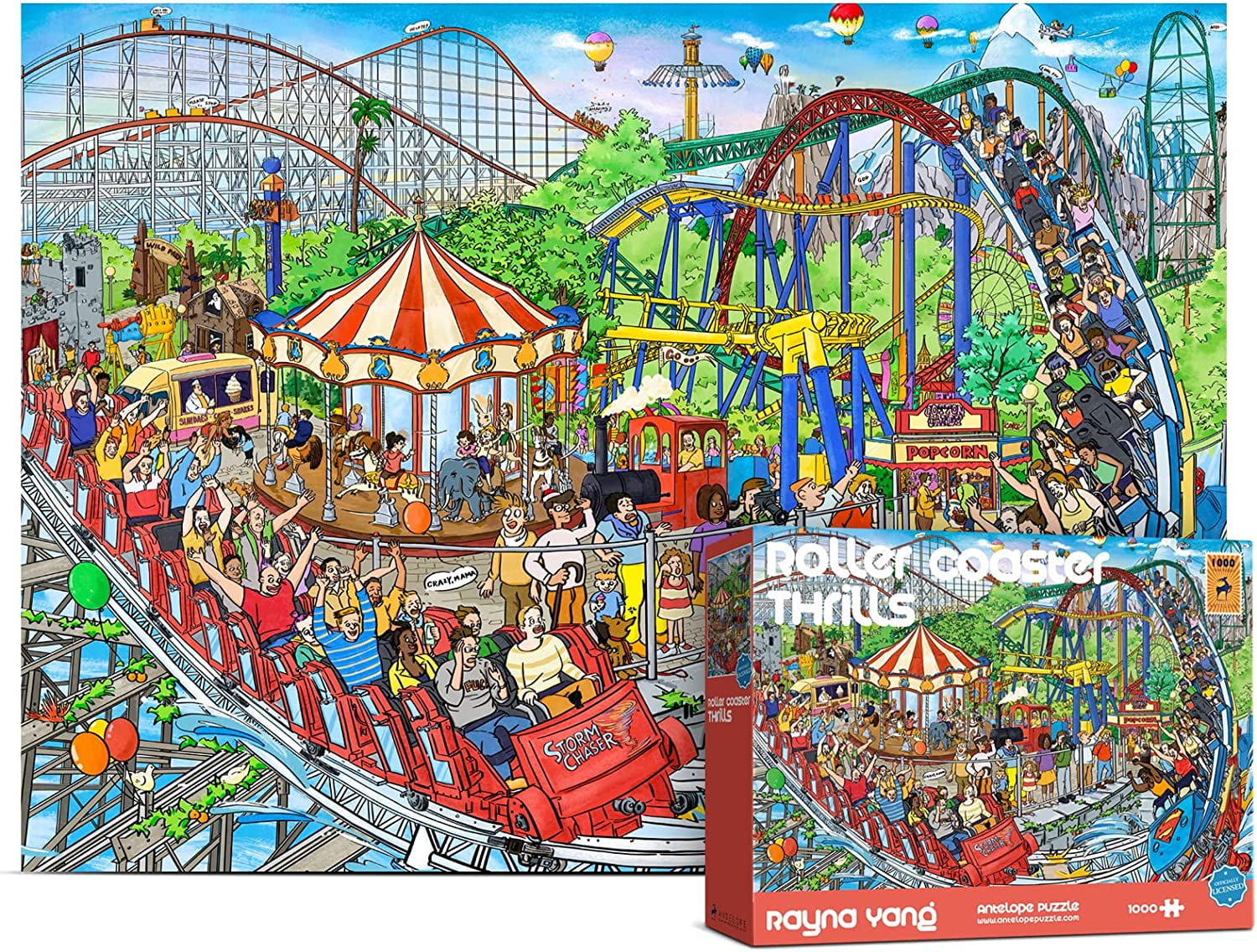 29.5"*19.68"- 1000 pcs Puzzle for Adults, Roller Coaster Jigsaw Puzzles ...