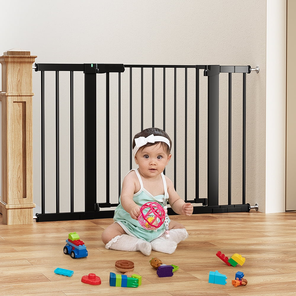 Regalo 2-in-1 Stairway and Hallway Wall Mounted Baby Safety Gate, White ...