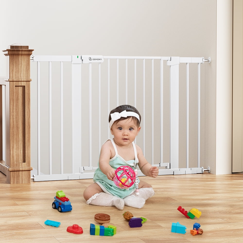 29.5-46''Extra Wide Baby Gate Stairway and Hallway with Pressure ...