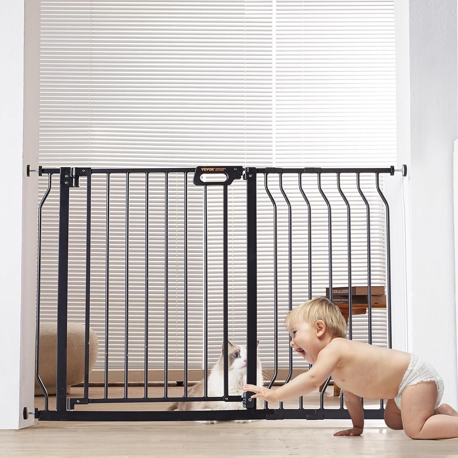 29.5-48" Extra Wide Safety Gate for Stairs, Auto Close Dog Gate for The ...