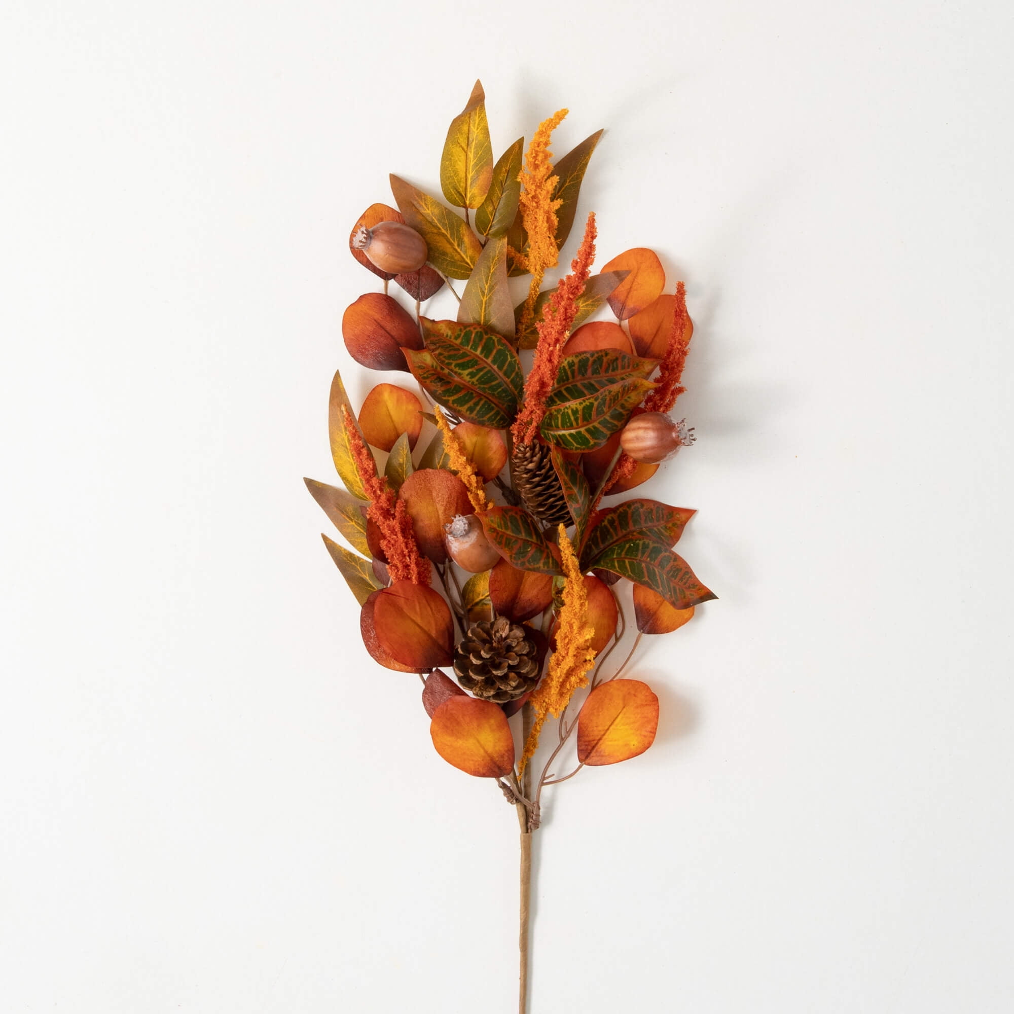 29.5"H Sullivans Mixed Fall Leaf & Wheat Spray, Orange - Walmart.com