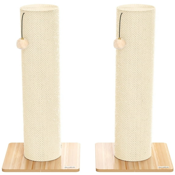 29.5 Inch Tall Cat Scratching Post with 7.5 Inch Wide Sisal Column ...