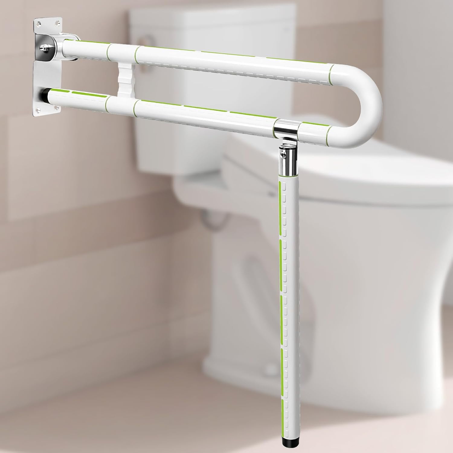 29.5 Inch Toilet Grab Bar - Foldable Toilet Safety Rails for Seniors ...