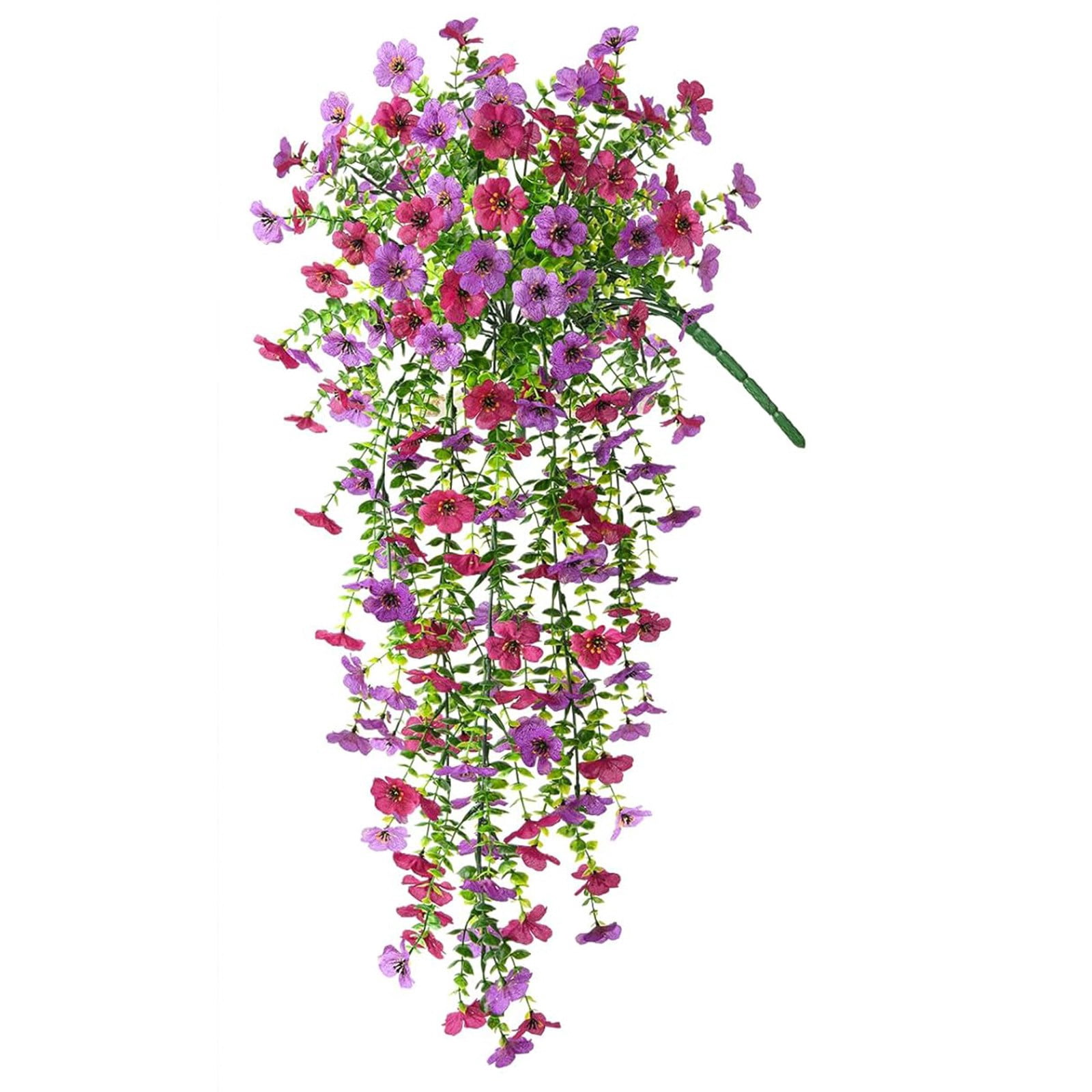29.5" Long Artificial Flowers, Violet Hanging Vine, Realistic Faux ...