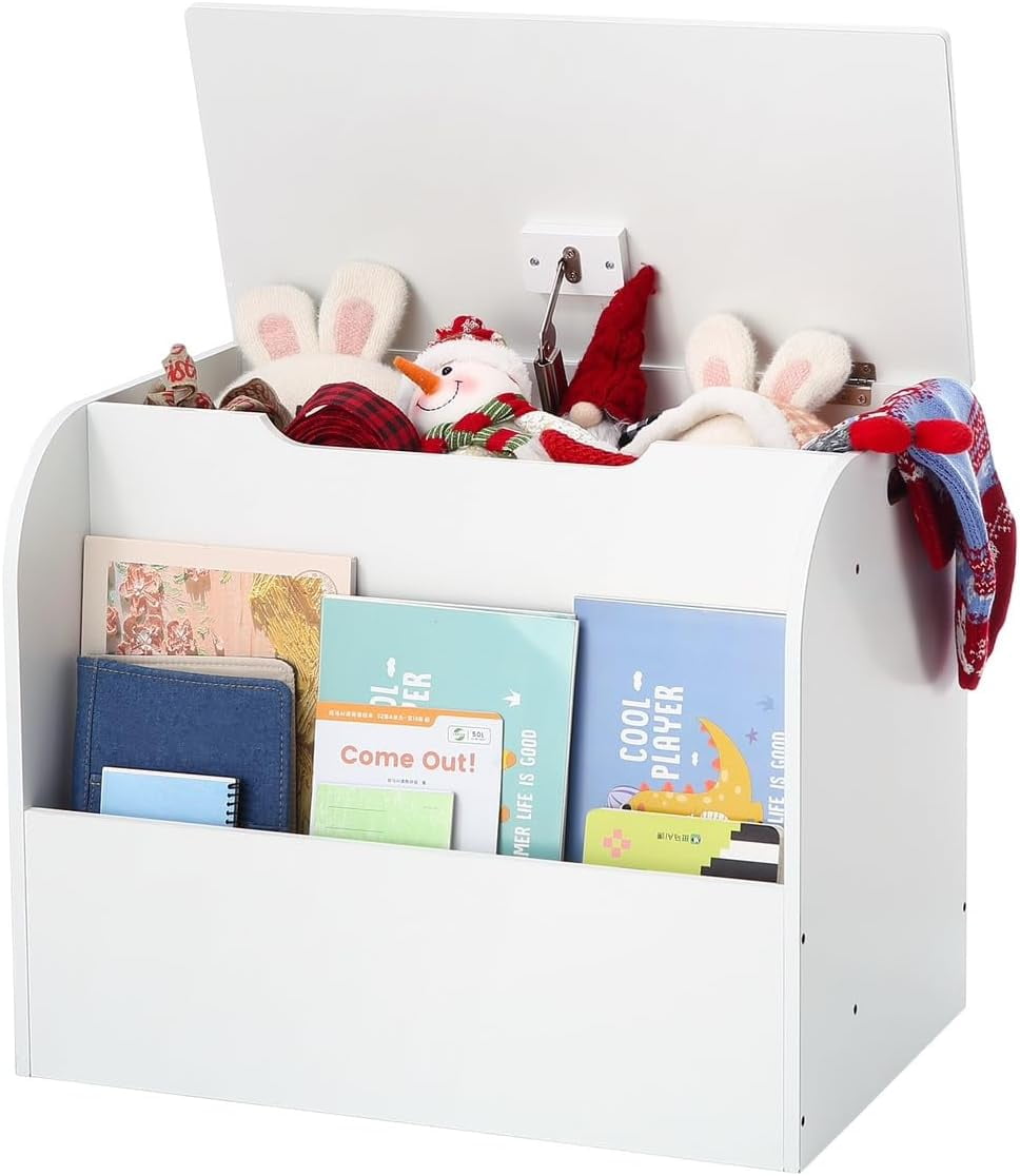 29.5" Modern Kids Toy Storage Organizer,Children Toy Box with Safety ...