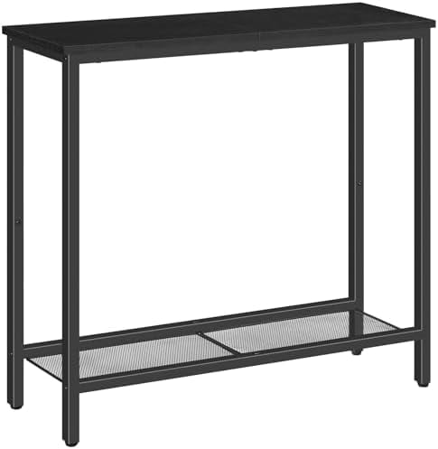 29.5" Narrow Console Table, Small Entryway Table with Shelf, 2 Tier ...