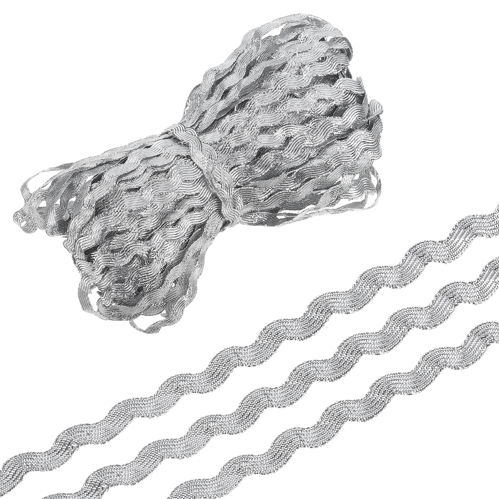 29.5 Yard Silver Rick Rack Trim 5mm Wave Bending Fringe Trim Lace ...