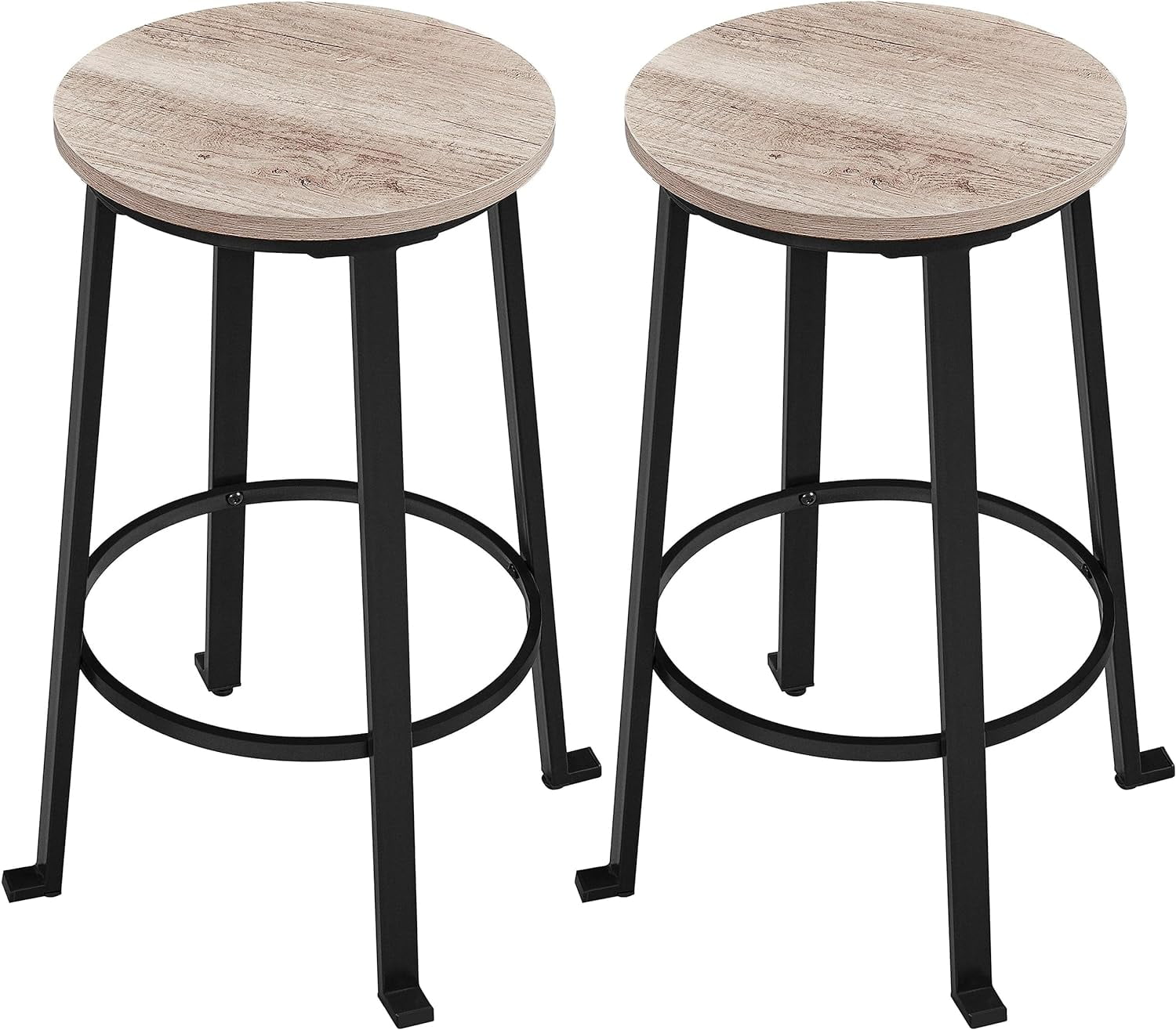 29.5 inch Metal stools Vintage Counter Height Kitchen Barstools Set of ...