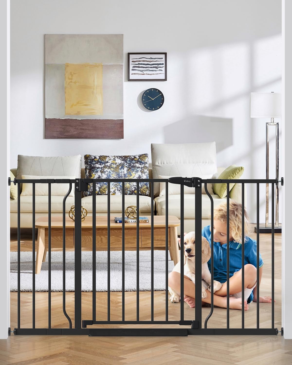 29"-51" Gate For Stairs Auto Close Friendly Dog Indoor Doorways Mounted ...
