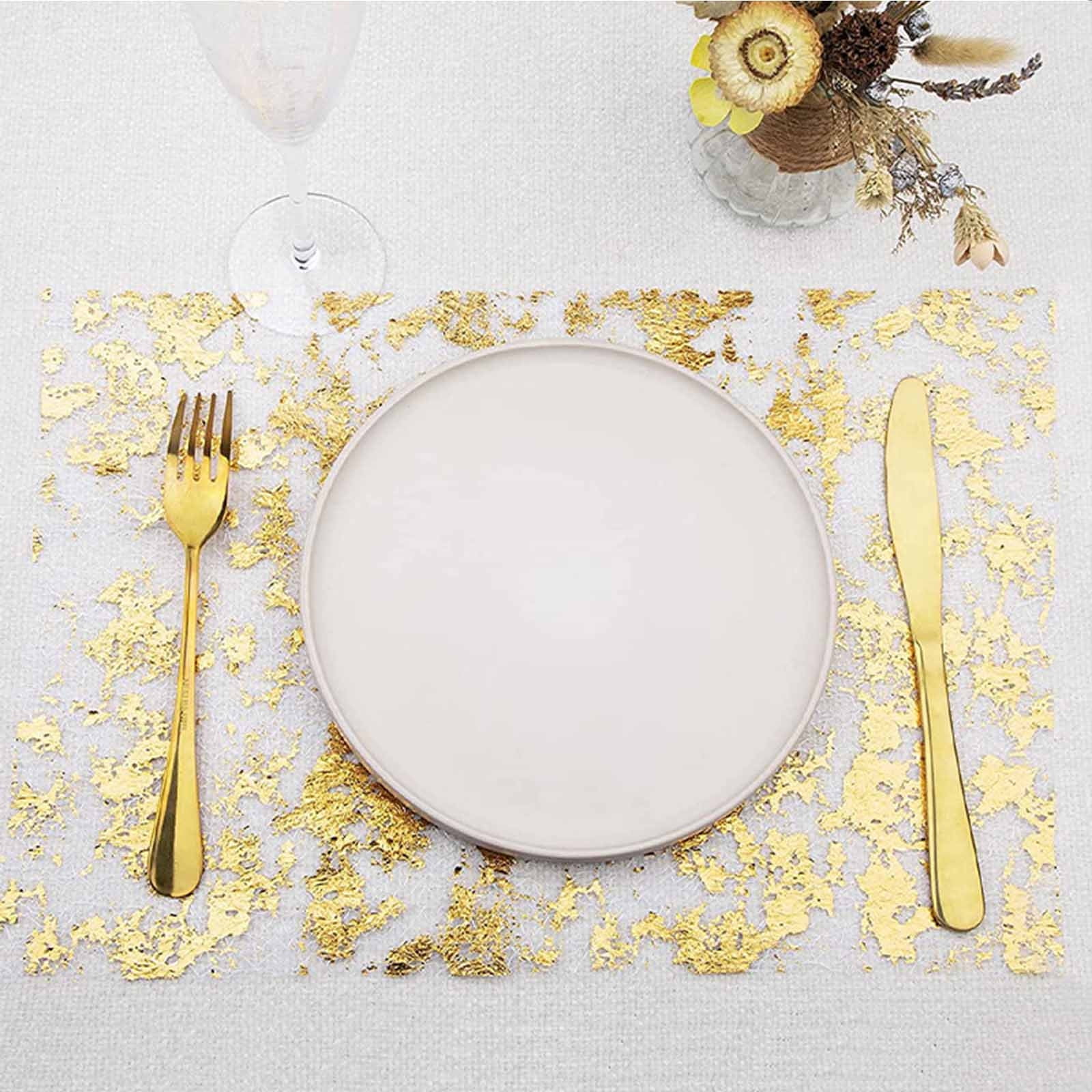 29.52 ft Table Runner, Metallic Mesh Table Runner Roll, Sparkly Gold ...