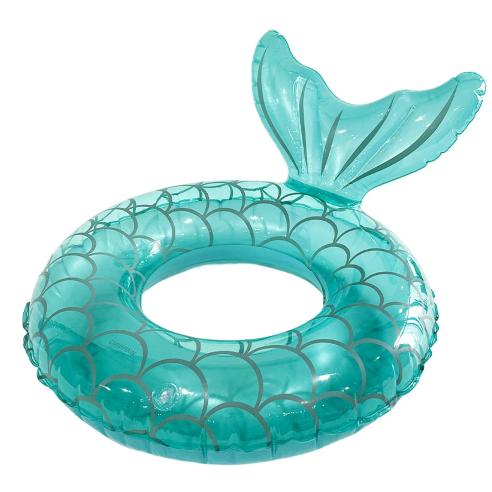 29.53 Inch Sequin Mermaid Swimming Ring with Handles, Thicker ...