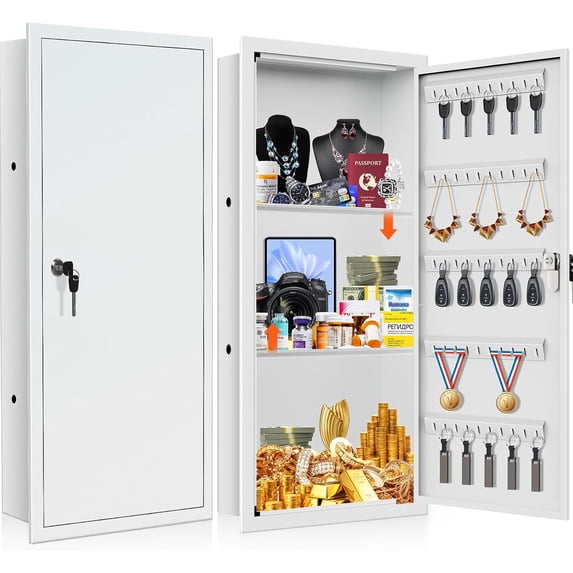 29.53" Tall Wall Safes Between the Studs, Lockable Hidden Safe Box with ...
